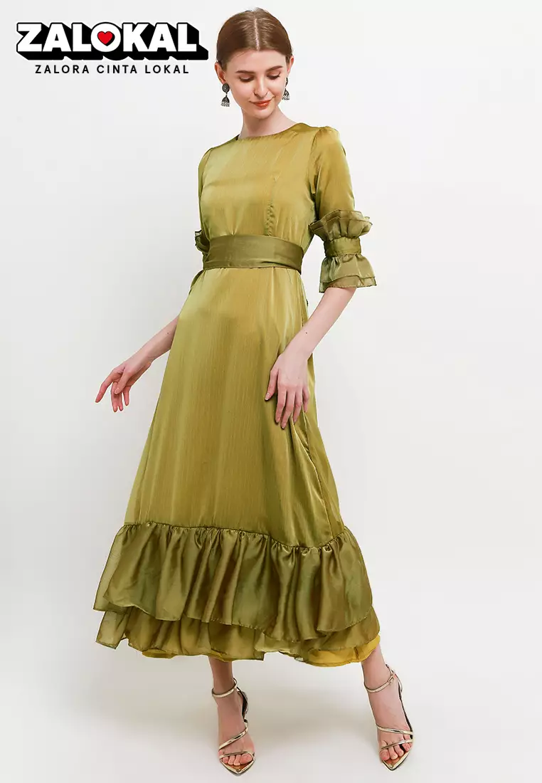 Jual Chanira Festive Collection Chanira Festive Pamela Gamis-Mustard ...