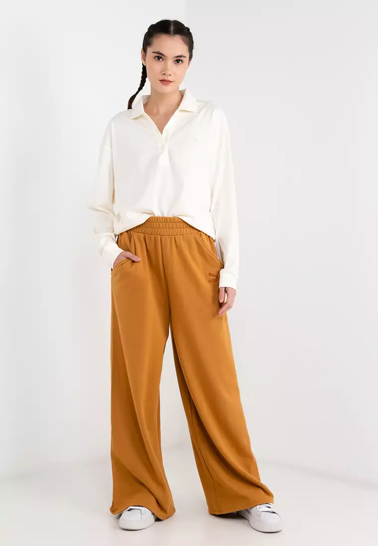 Buy PUMA Classics High Rise Wide Legs Pants 2025 Online | ZALORA ...