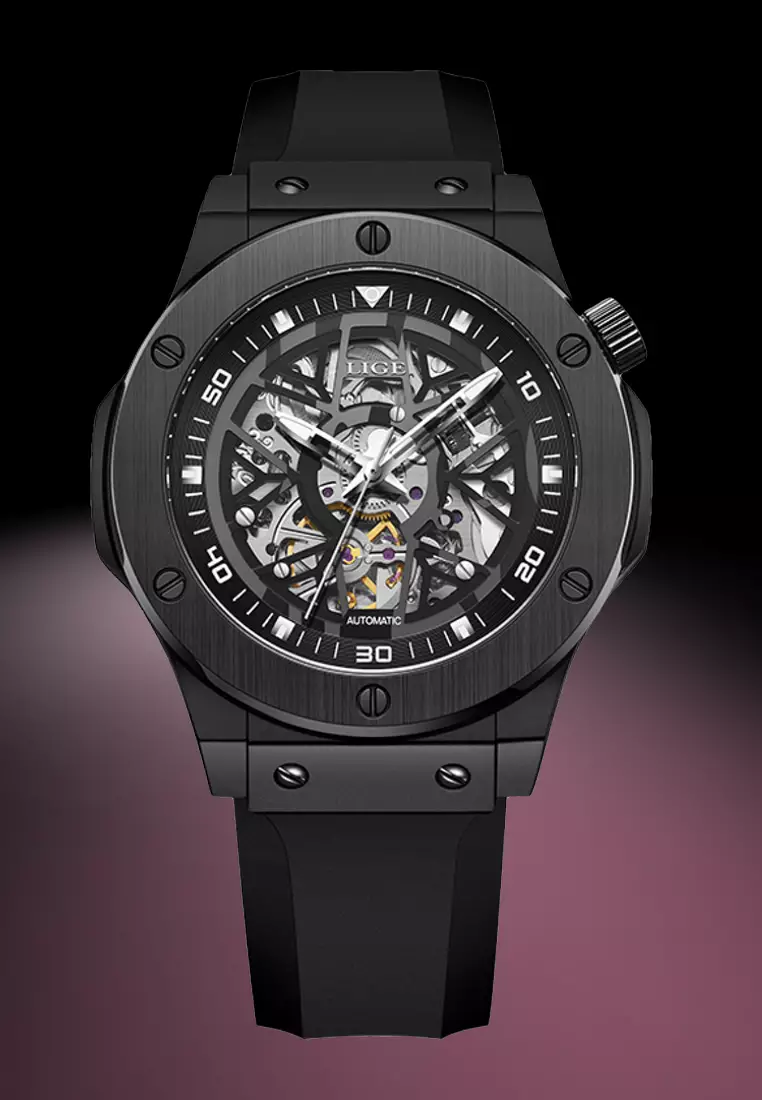 LIGE Automatic Unisex Diver's Stainless Steel Self-winding Watch, see ...