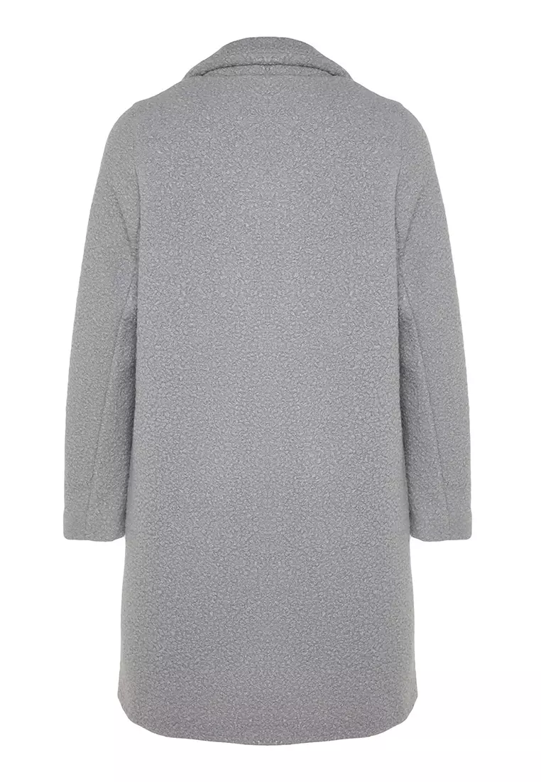 Buy Trendyol Textured Long Coat 2025 Online | ZALORA Philippines