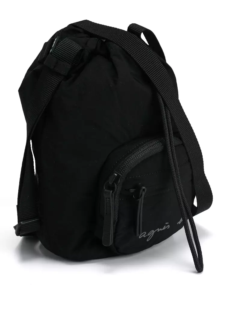 Buy agnès b. Nylon Pocket Mini Bucket Bag Online | ZALORA Malaysia