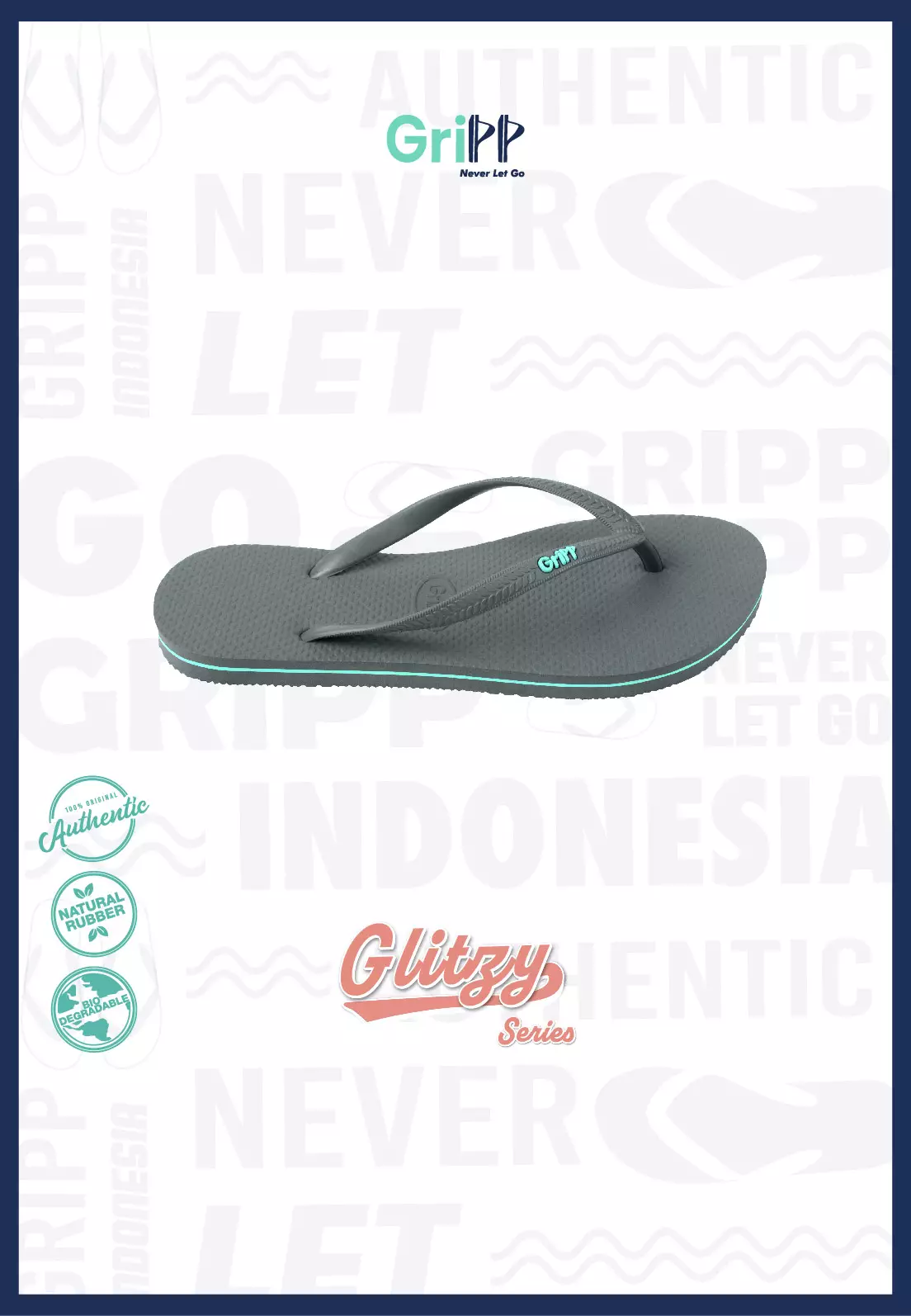 Jual GriPP GriPP - Glitzy Grey Davys Turquoise Original 2024 | ZALORA Indonesia