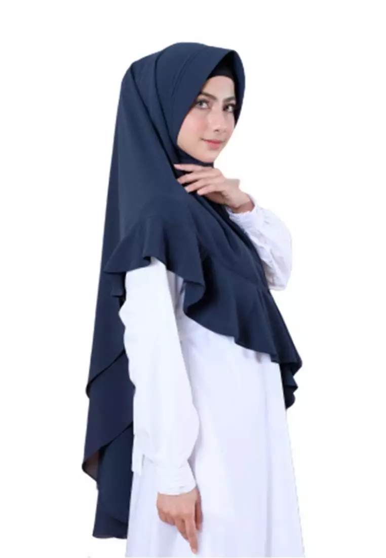Jual First Hijab Asma Khimar Instan In Navy Original 2023 | ZALORA Indonesia