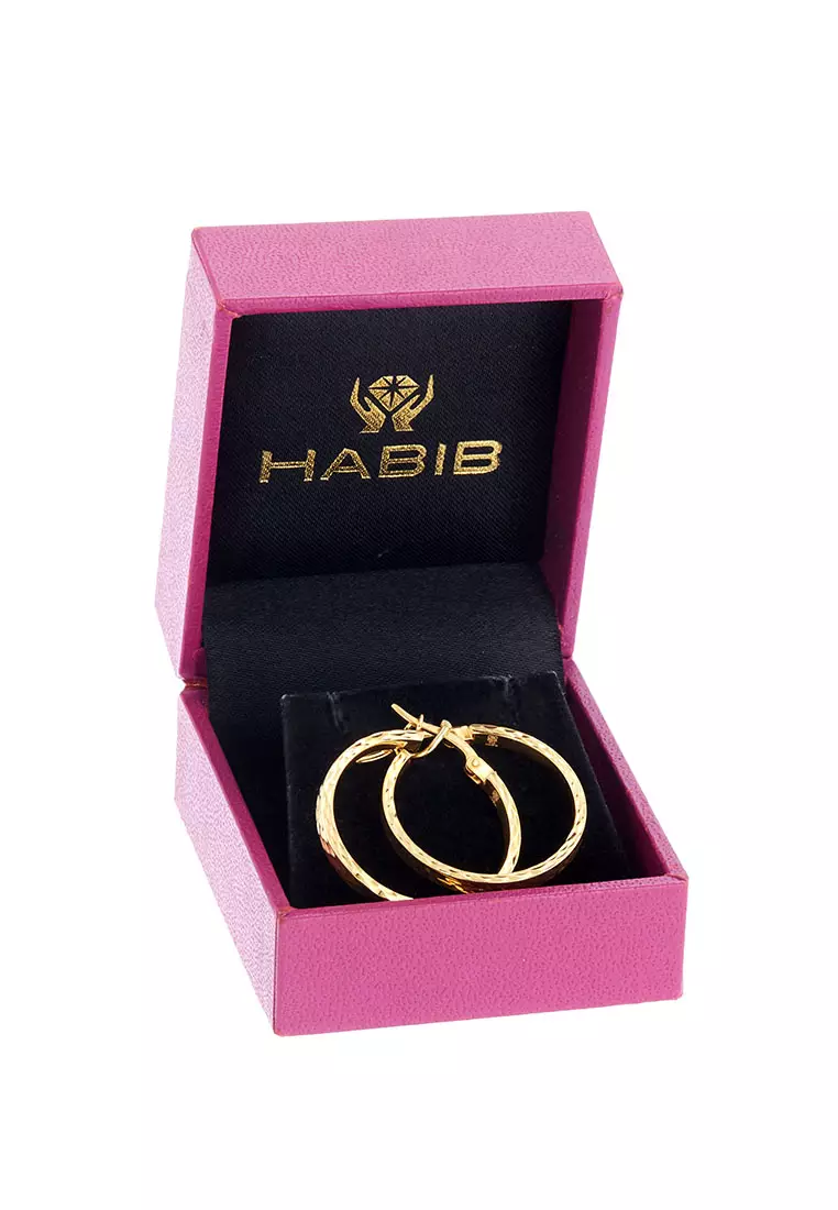 Buy HABIB HABIB Oro Italia Hyacinth Gold Earrings, 916 Gold Online ...