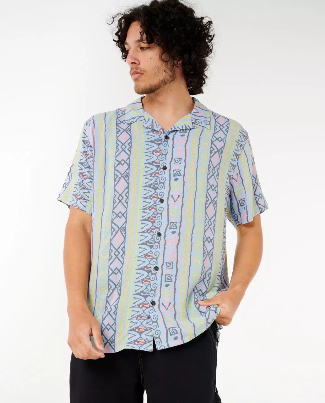 Jual Rip Curl Rip Curl Men Raw Energy 3 Short Sleeve Shirt - Ice Blue ...