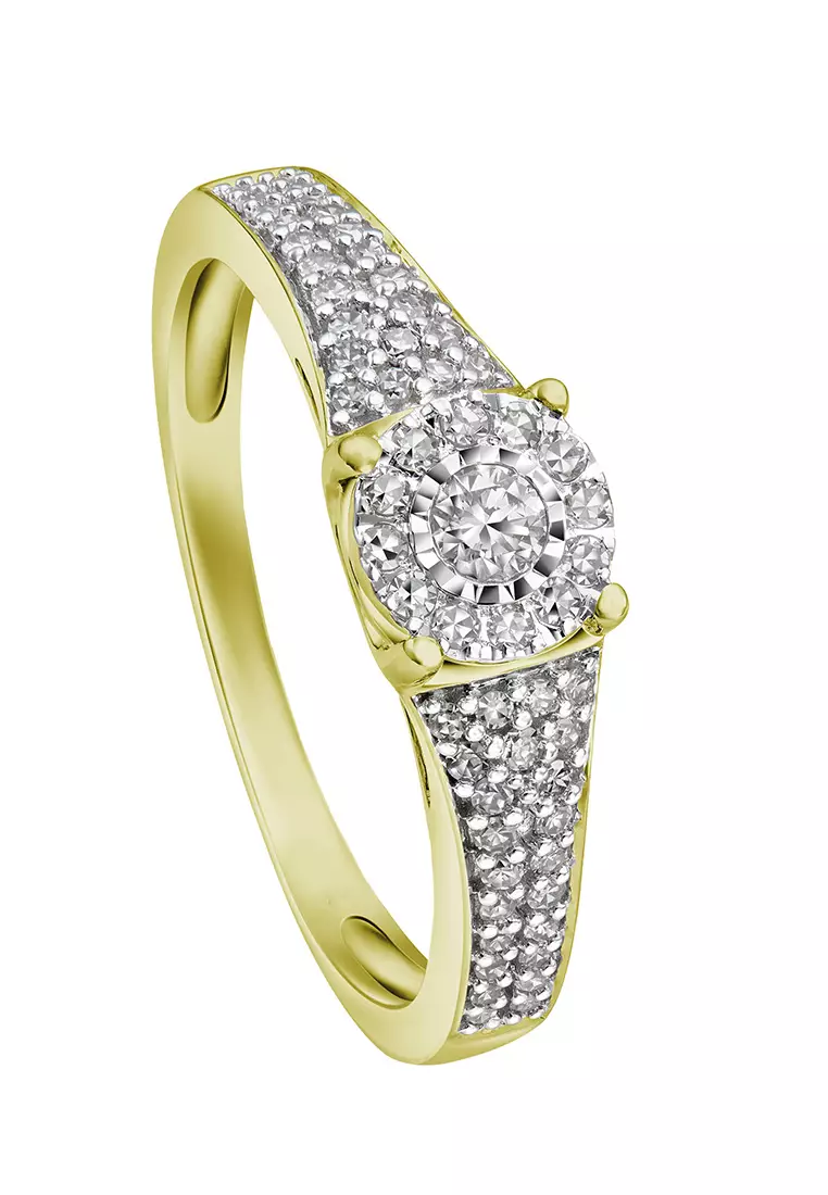 Buy HABIB HABIB Melys Diamond Ring in 375/9K Yellow Gold 25696 Online ...