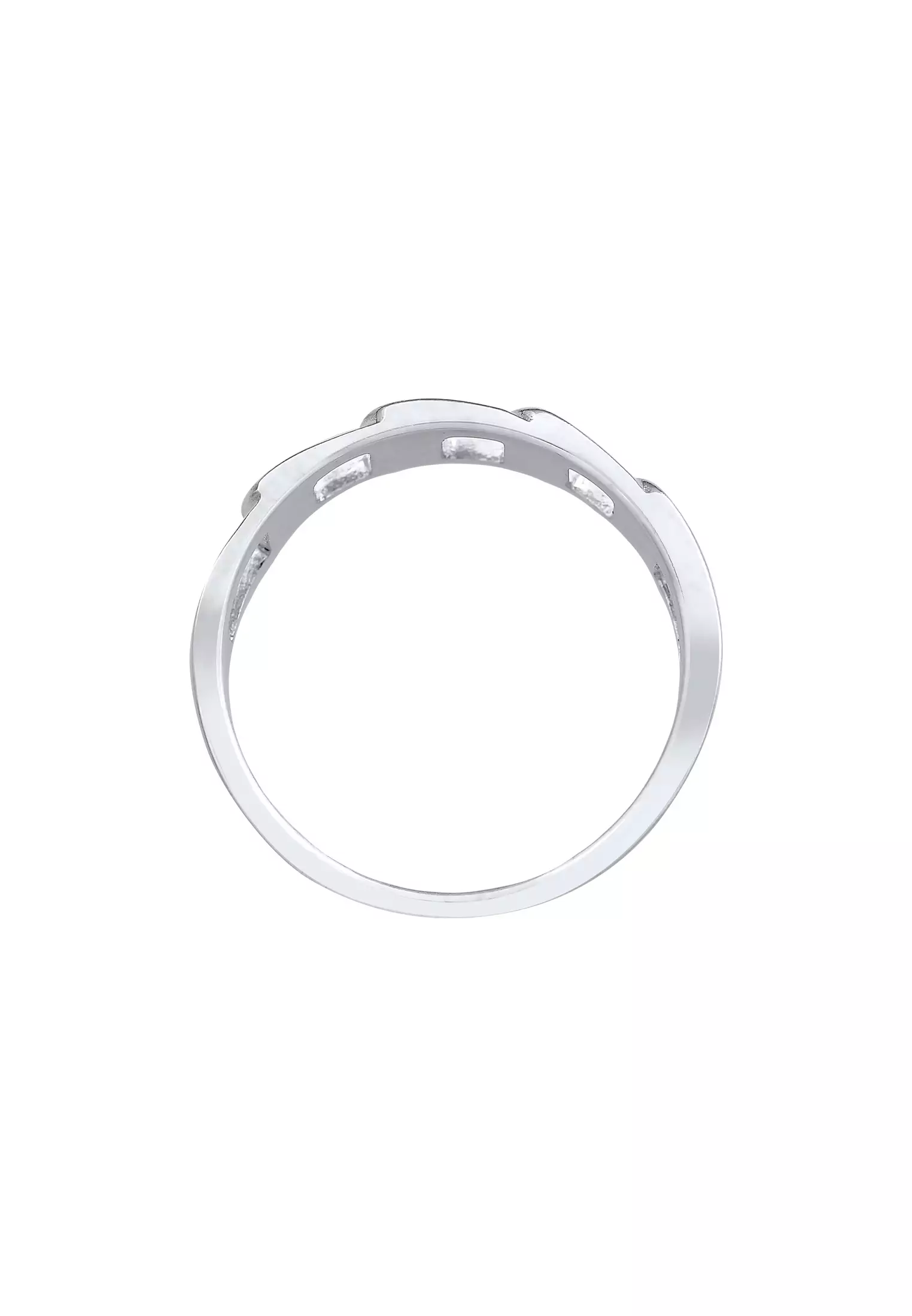 Buy Kuzzoi Men's Silver Rectangular Grid Band Ring 2026 Online | ZALORA
