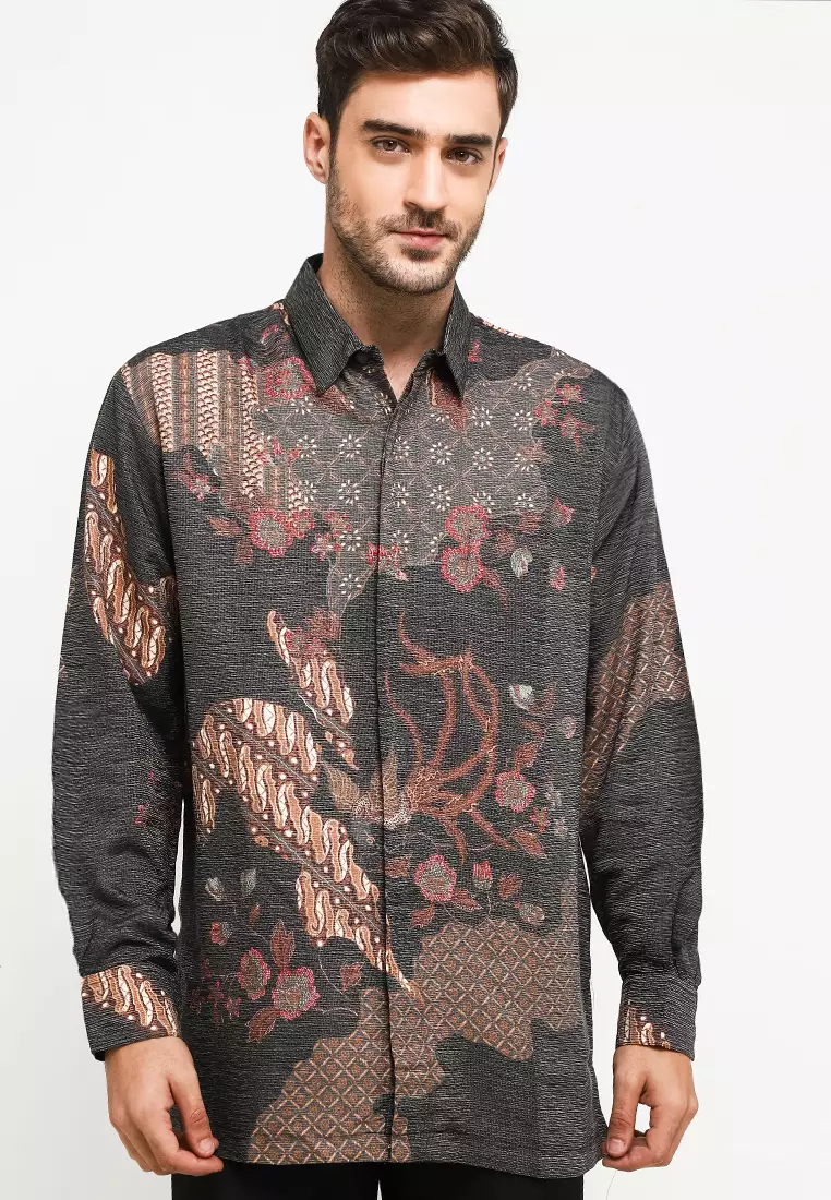 Jual Batik Parigata Kemeja Baron Motif Bunga Original 2024 | ZALORA ...