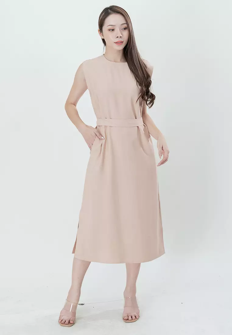 Buy Plain B. Plain B. Sleeveless Straight Cut Relaxed Fit Long Midi ...