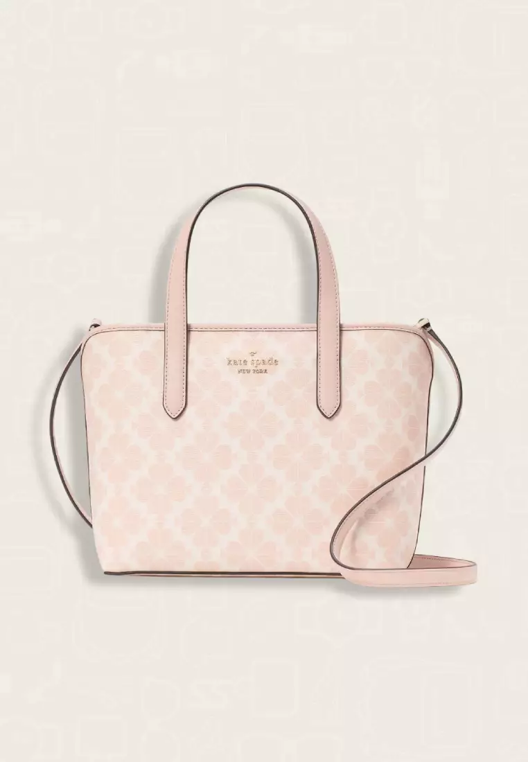 Jual Kate Spade Kate Spade Signature Spade Flower Small Tote Rose Smoke ...