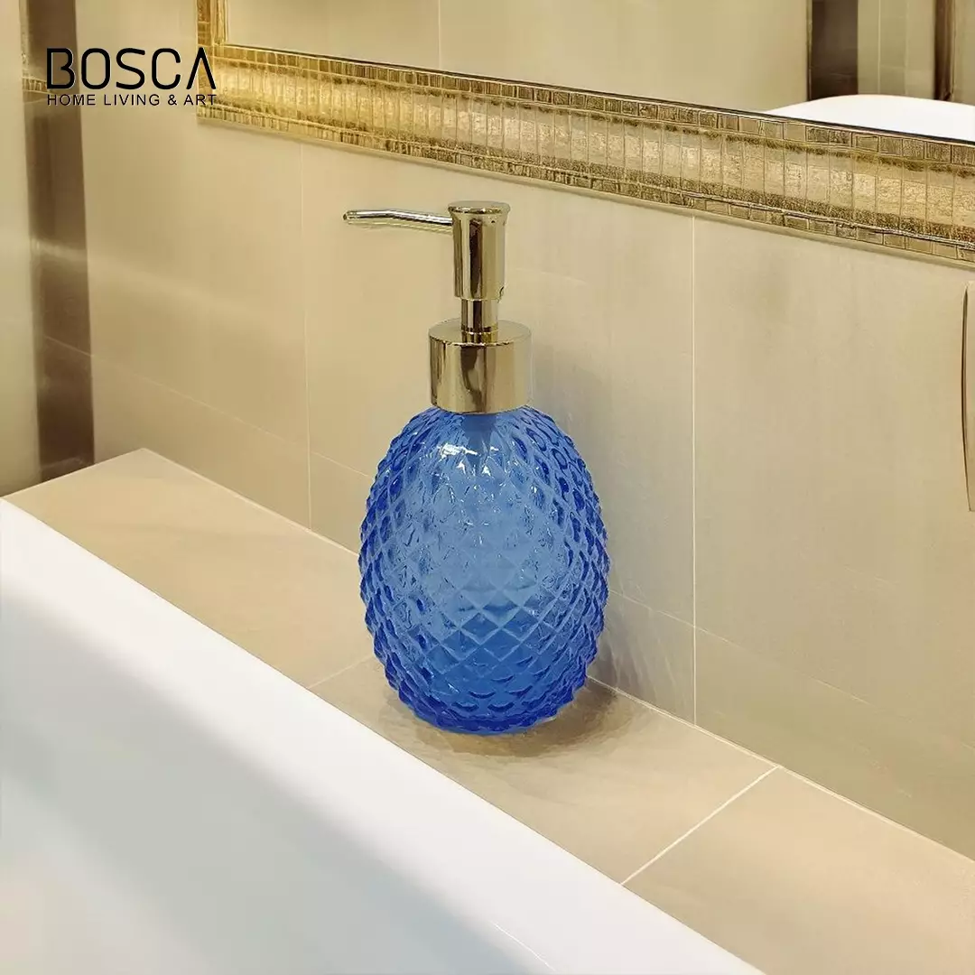 Jual Bosca Living Sapphire Soap Bottle / Botol Sabun Kaca Estetik ...