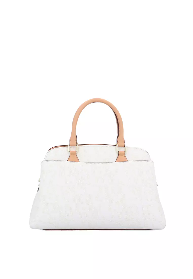 Buy Carlo Rino Agnes CR Monogram Top Handle II - Beige Online | ZALORA ...