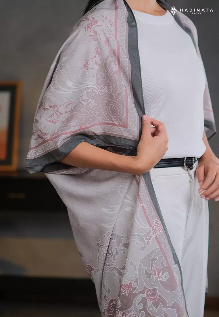 Jual Hadinata Batik Hadinata Batik Wanita Outer Scarf Kirani Grey ...