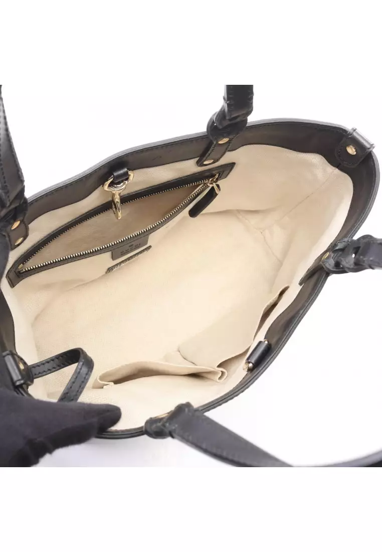 Buy Gucci Pre-Loved Gucci gucci sima Handbag tote bag leather black ...