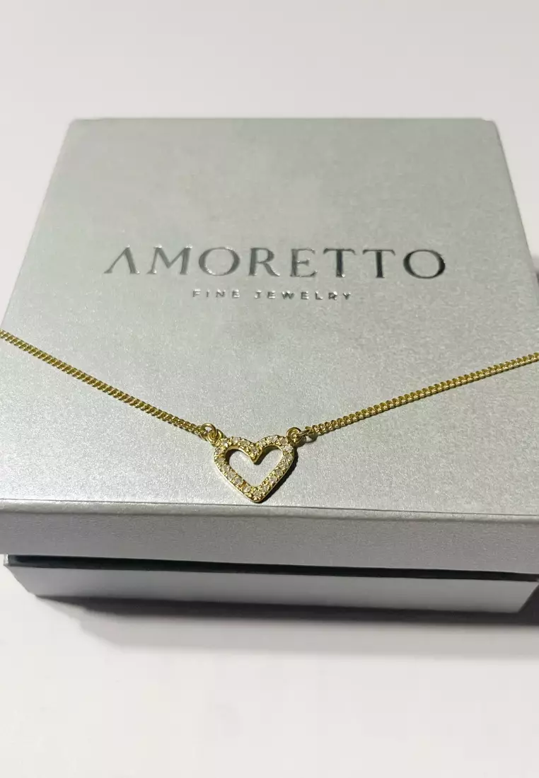 Buy AMORETTO Eterno Diamond Open Heart Adjustable Necklace 2025 Online ...