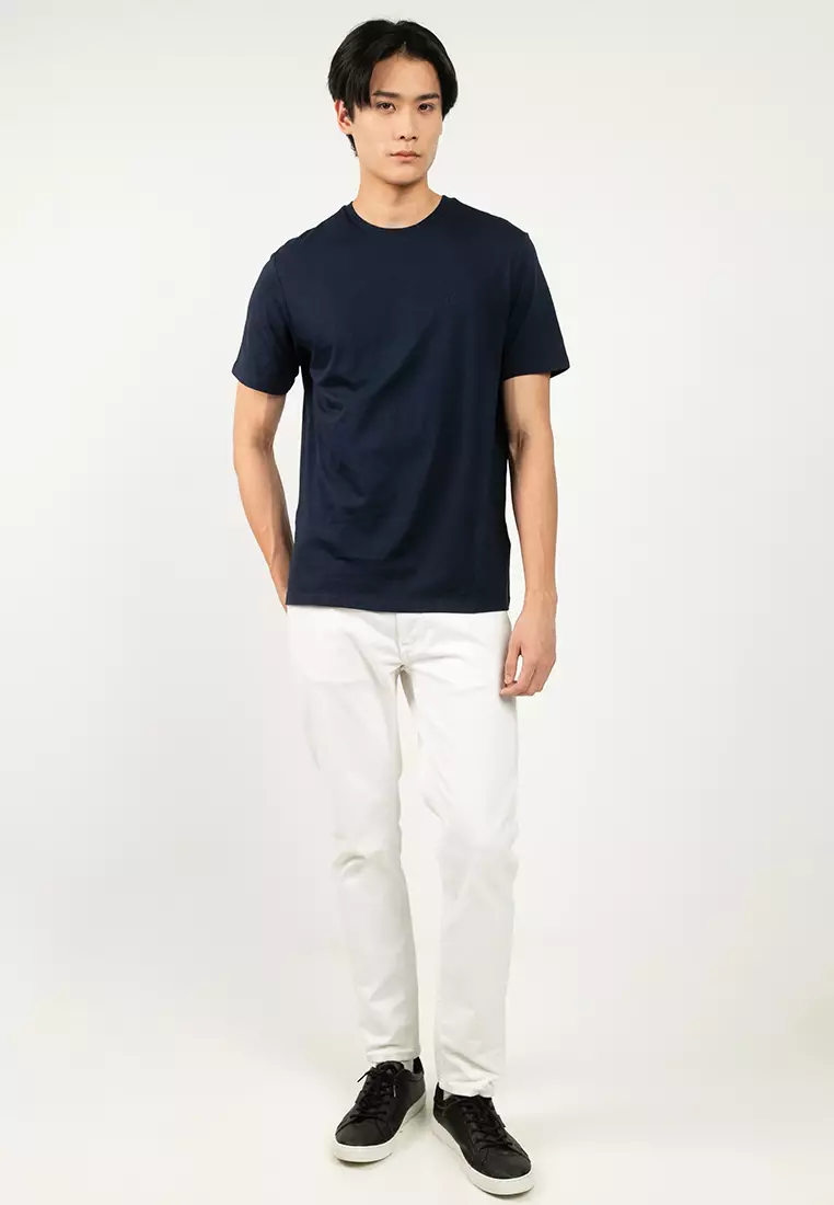 Buy Calvin Klein Smooth Solid Crew Neck Tee 2025 Online | ZALORA Philippines