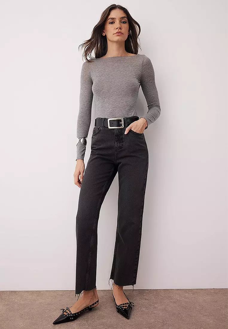 Buy Trendyol High Waist Straight Leg Jeans 2026 Online | ZALORA