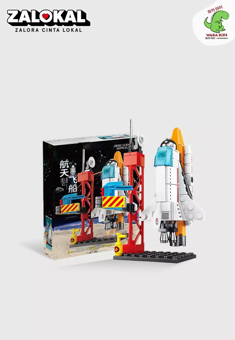Jual WAKAKIDS Wakakids Lego Brick Nano Block Luar Angkasa Model Rocket ...