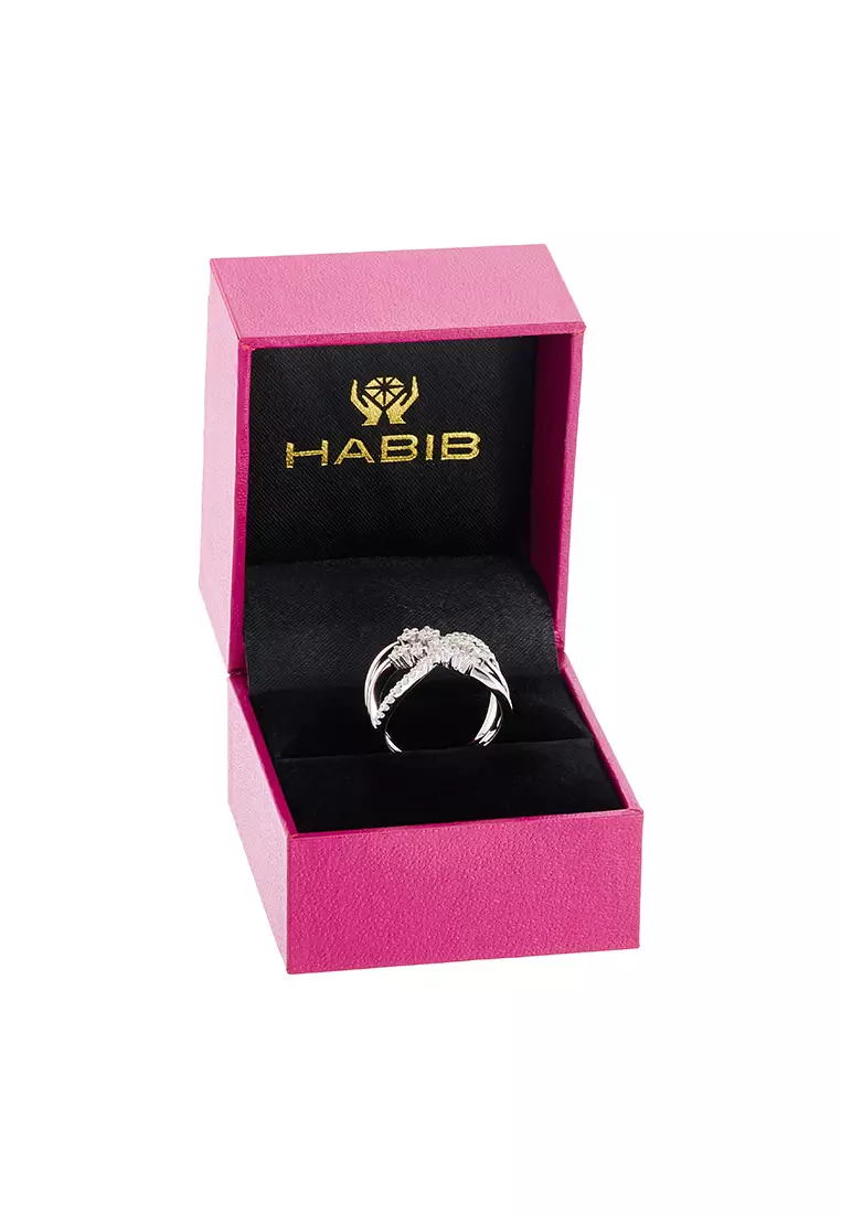 Buy HABIB HABIB Chic | Diamond Ring in 375/9K White Gold 272010125 2025 ...