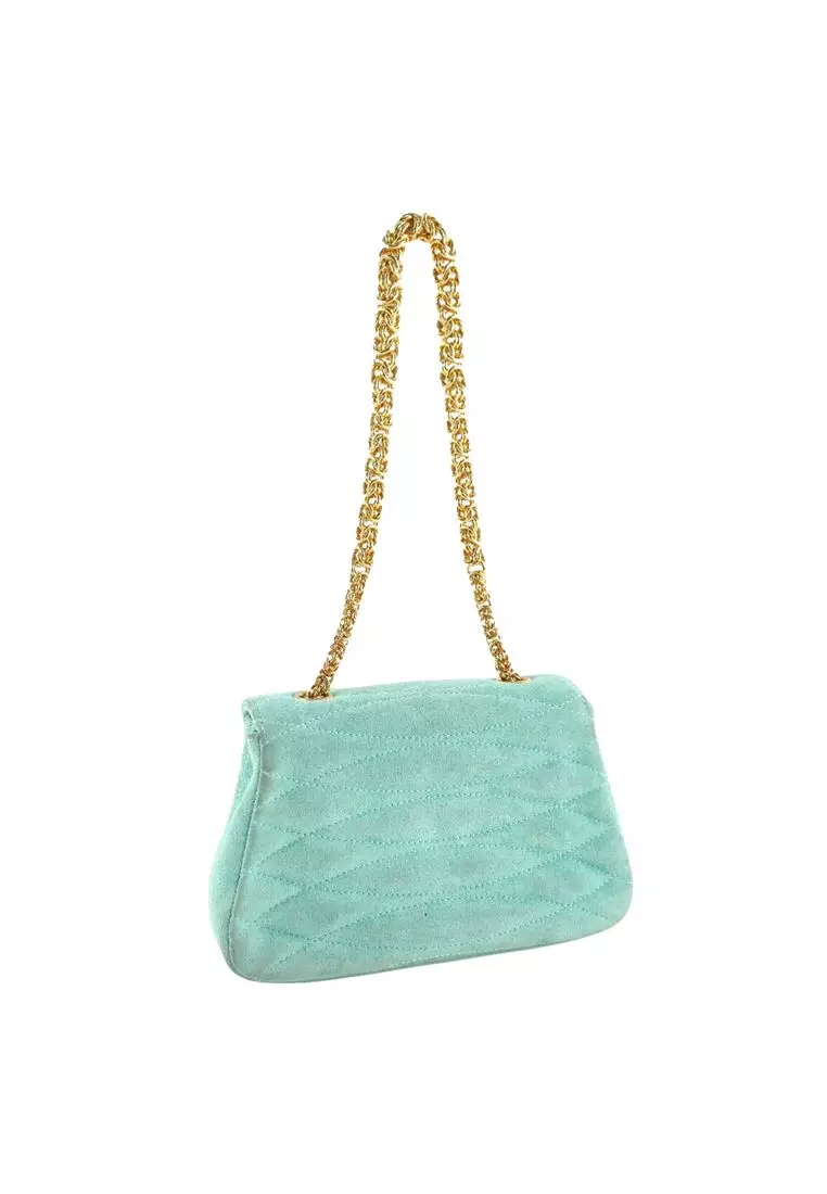 Buy Chanel Pre-Loved Chanel Green Suede Coco Mark 2025 Online | ZALORA