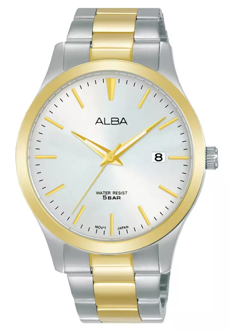 Jual Alba Alba - Jam Tangan Analog Pria - Silver Gold - Stainless Steel ...