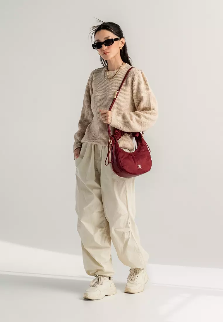 Buy Sometime Fuffa Mini 2.1 Bag Suede - Cranberry 2025 Online | ZALORA ...