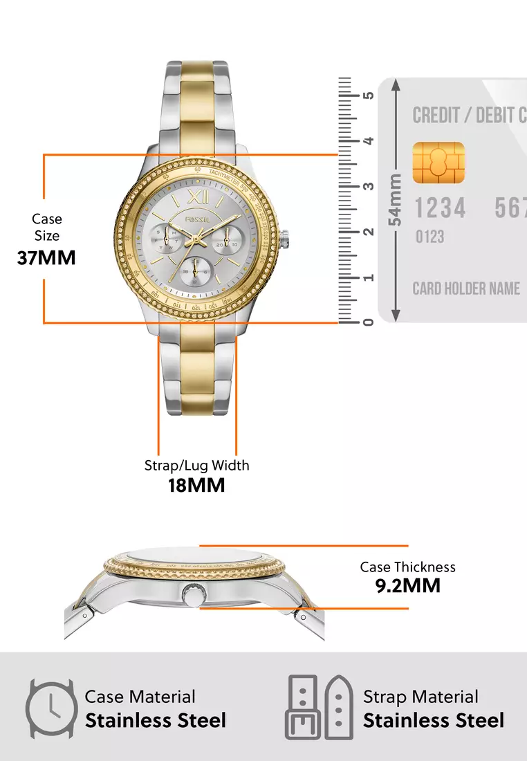 Buy Fossil Stella Sport Watch ES5107 2024 Online | ZALORA Singapore