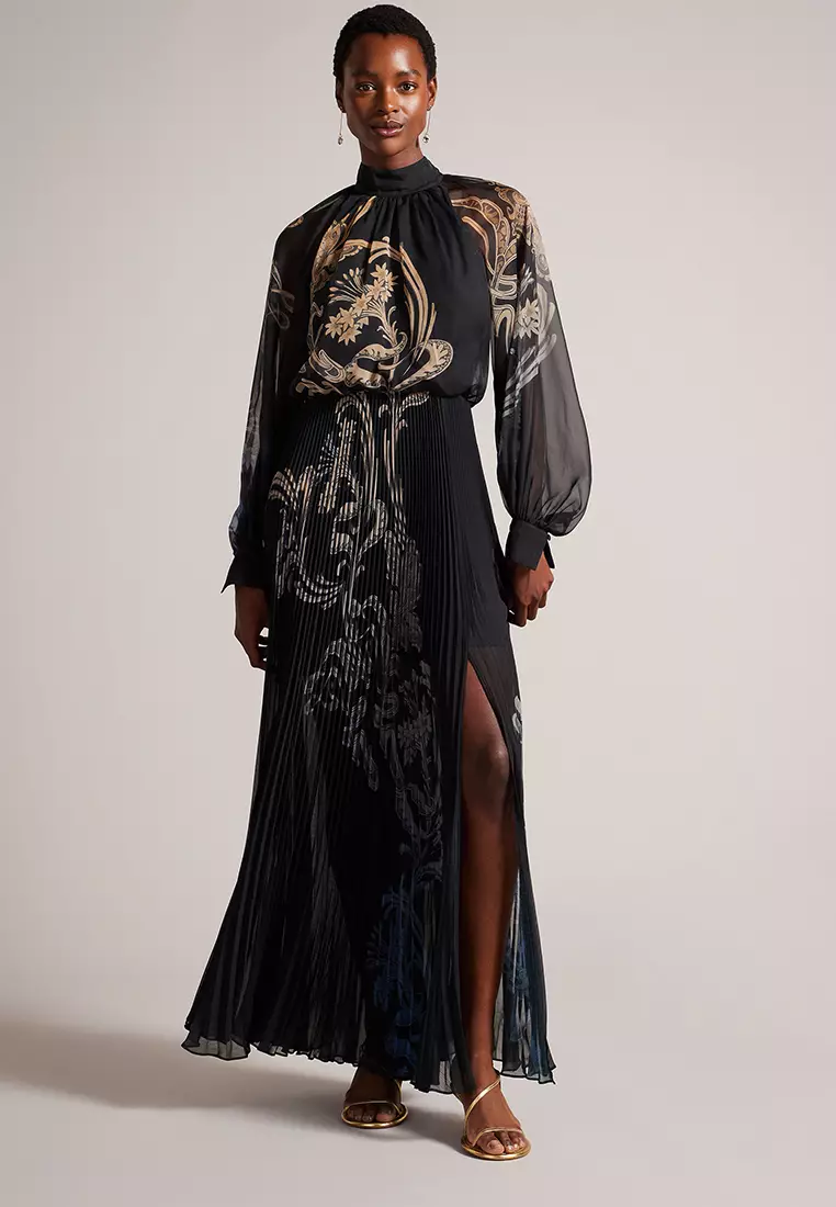 Buy TED BAKER Ted Baker Whitnii Shirt Maxi Dress Short Sleeve With Slit Online | ZALORA Malaysia