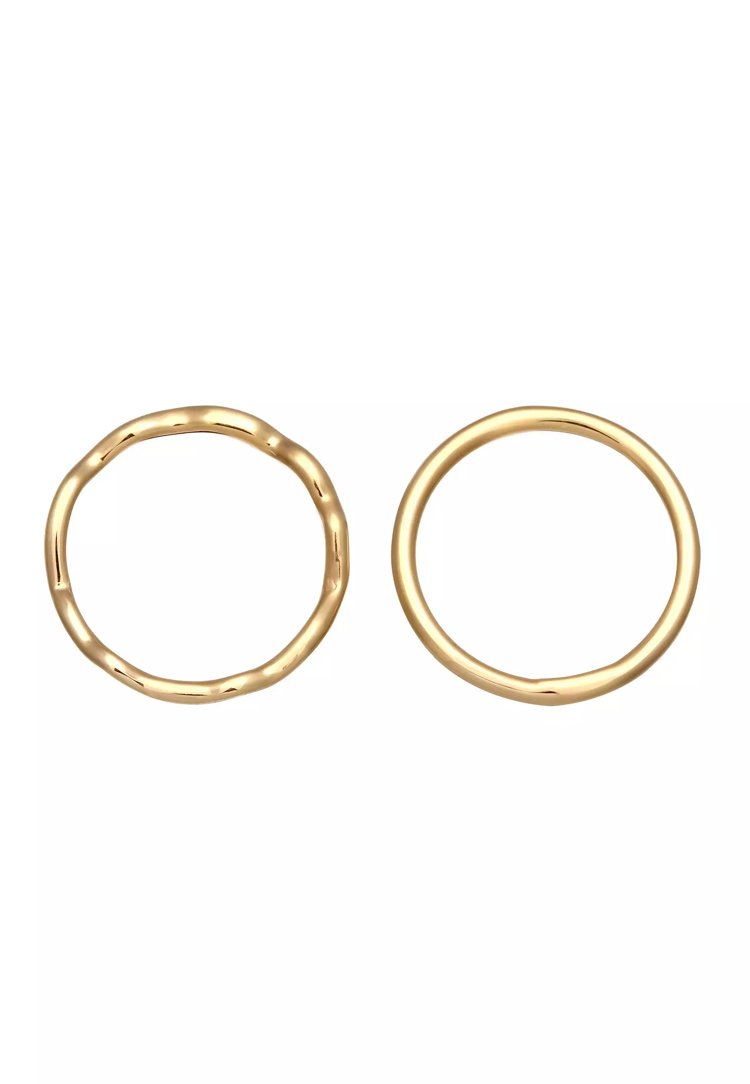 Buy ELLI GERMANY Wavy Double Band Ring – Gold-Plated Silver 2026 Online ...
