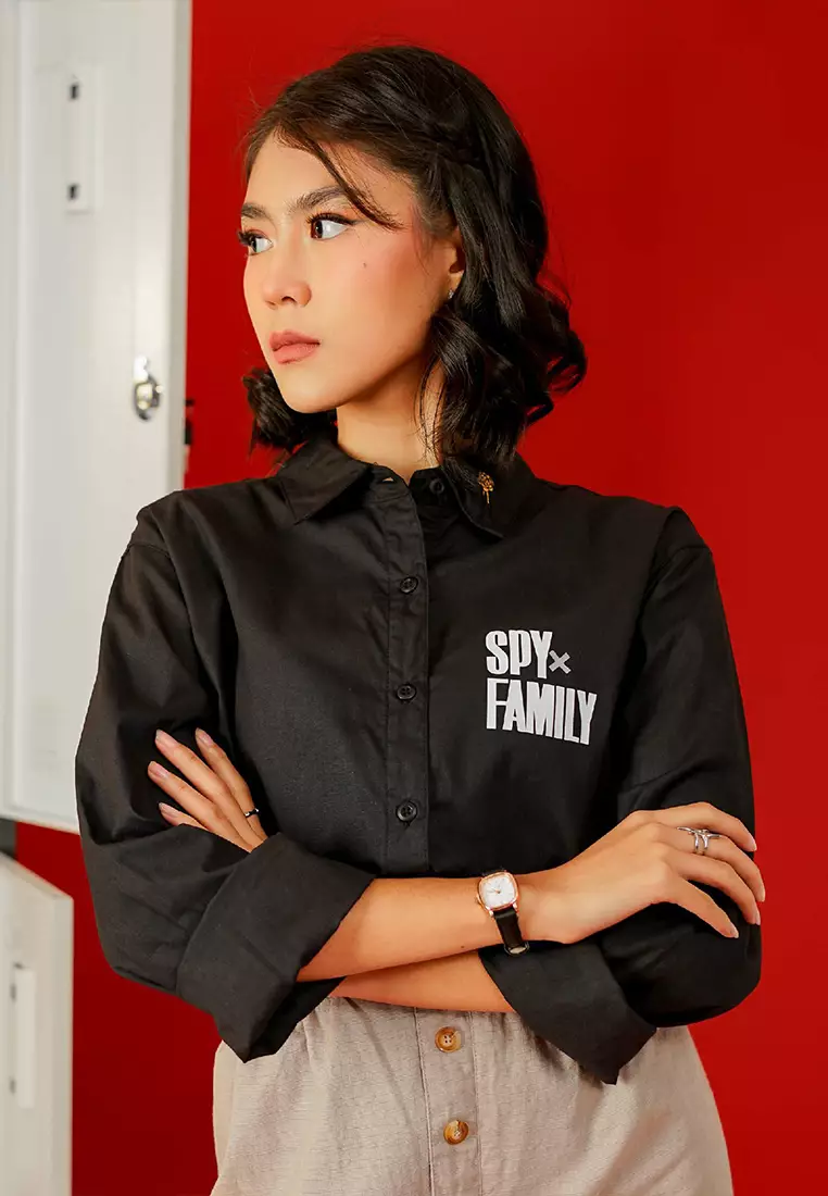 Jual Cressida Cressida X SpyxFamily Black Blouse Shirt - YLKAL.ZB069H ...