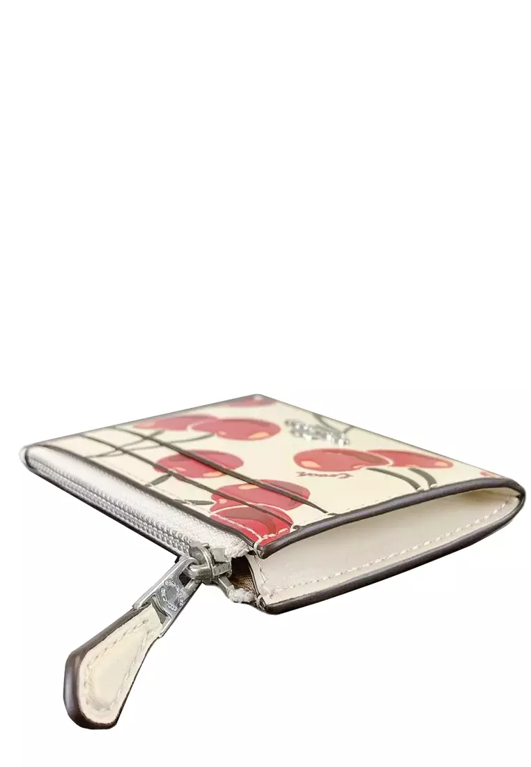 線上選購 Coach Mini Skinny Id Case With Cherry Print in Chalk/ Multi CZ463 ...
