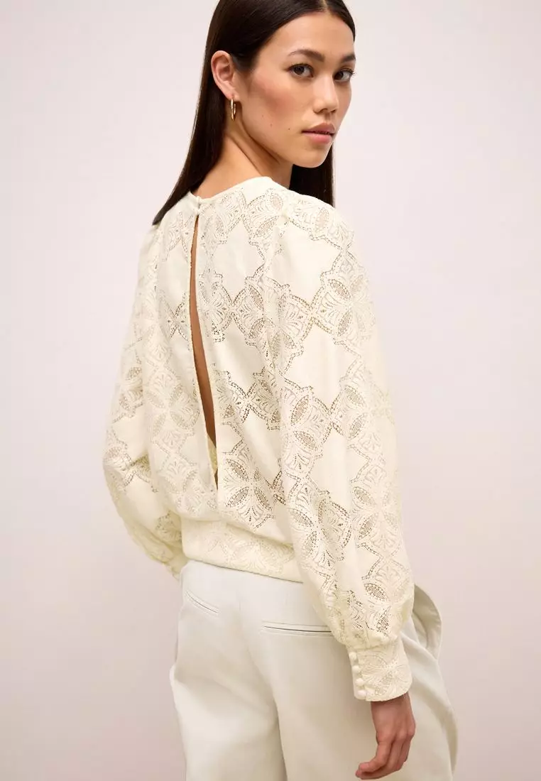 Buy NEXT Lace Long Sleeve Blouse 2025 Online | ZALORA
