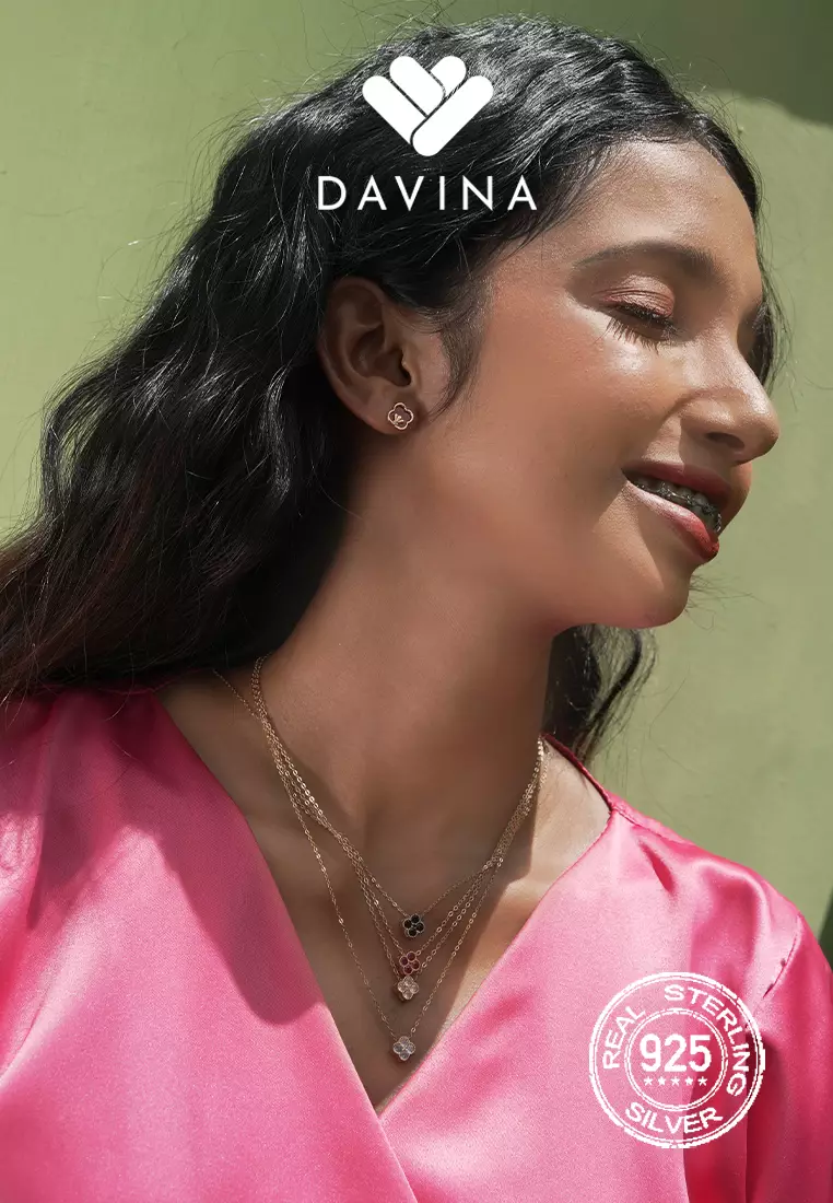 Jual DAVINA Jewelry DAVINA Ladies Birthstone Necklace Rose Gold Color ...
