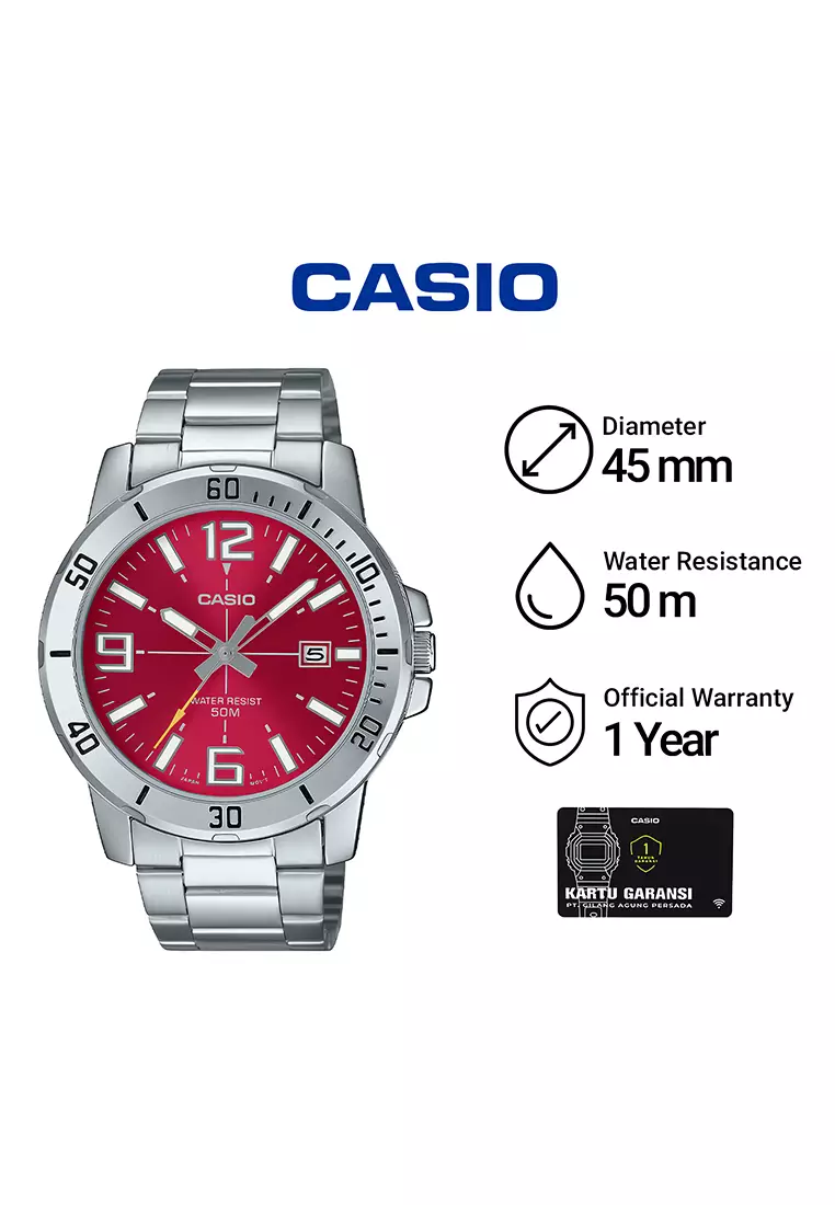 Jual CASIO Casio Standard Series - Jam Tangan Analog Pria - Red Dial ...