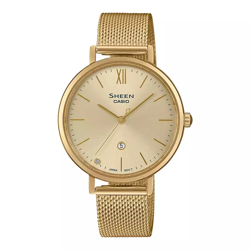 Jual Casio Jam Tangan Wanita Casio Sheen SHE-4539GM-9AUDF Ladies Gold ...