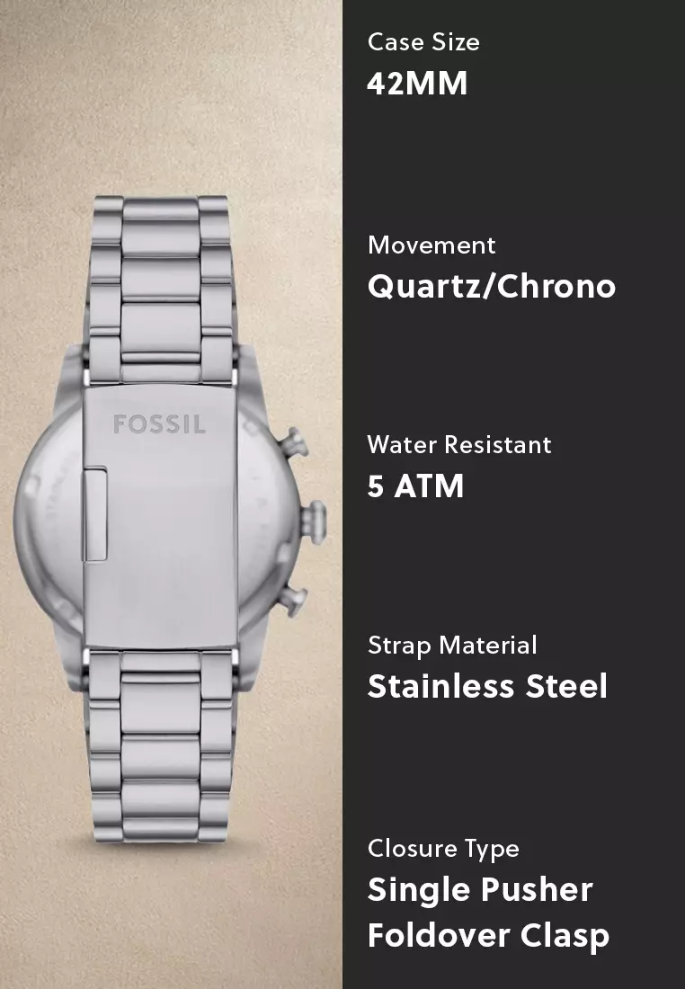 Buy Fossil Fossil Men's Sport Tourer silver Stainless Steel Watch ...