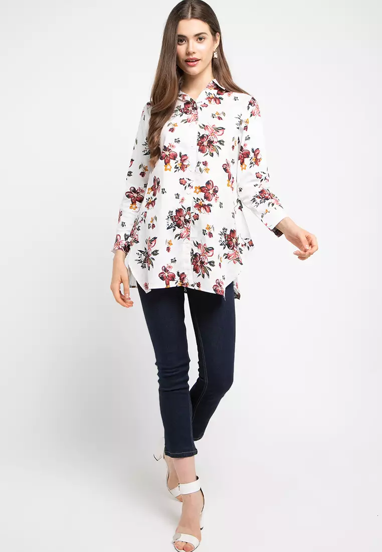 Jual Point One MALINDA Floral Blouse Original 2025 | ZALORA Indonesia