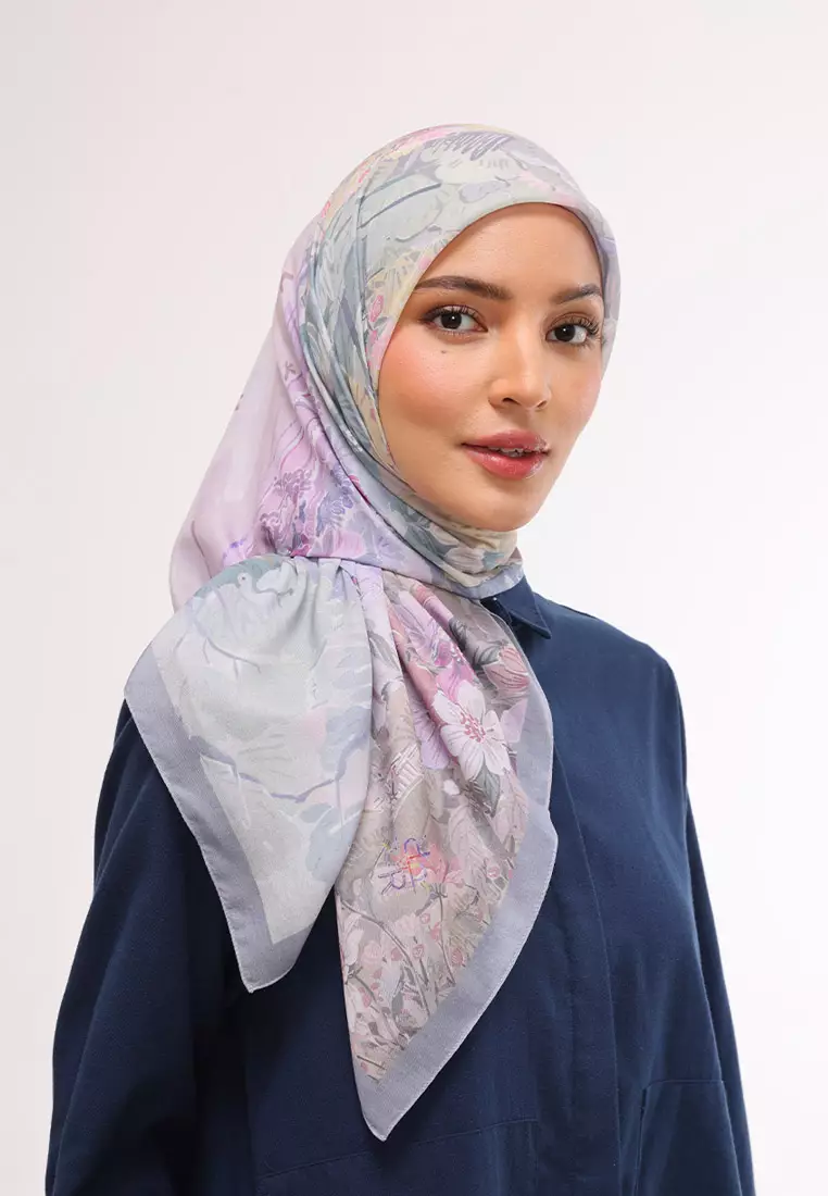 Jual RIAMIRANDA Ria Miranda Grayish Blue Asha Scarf Original 2025 ...