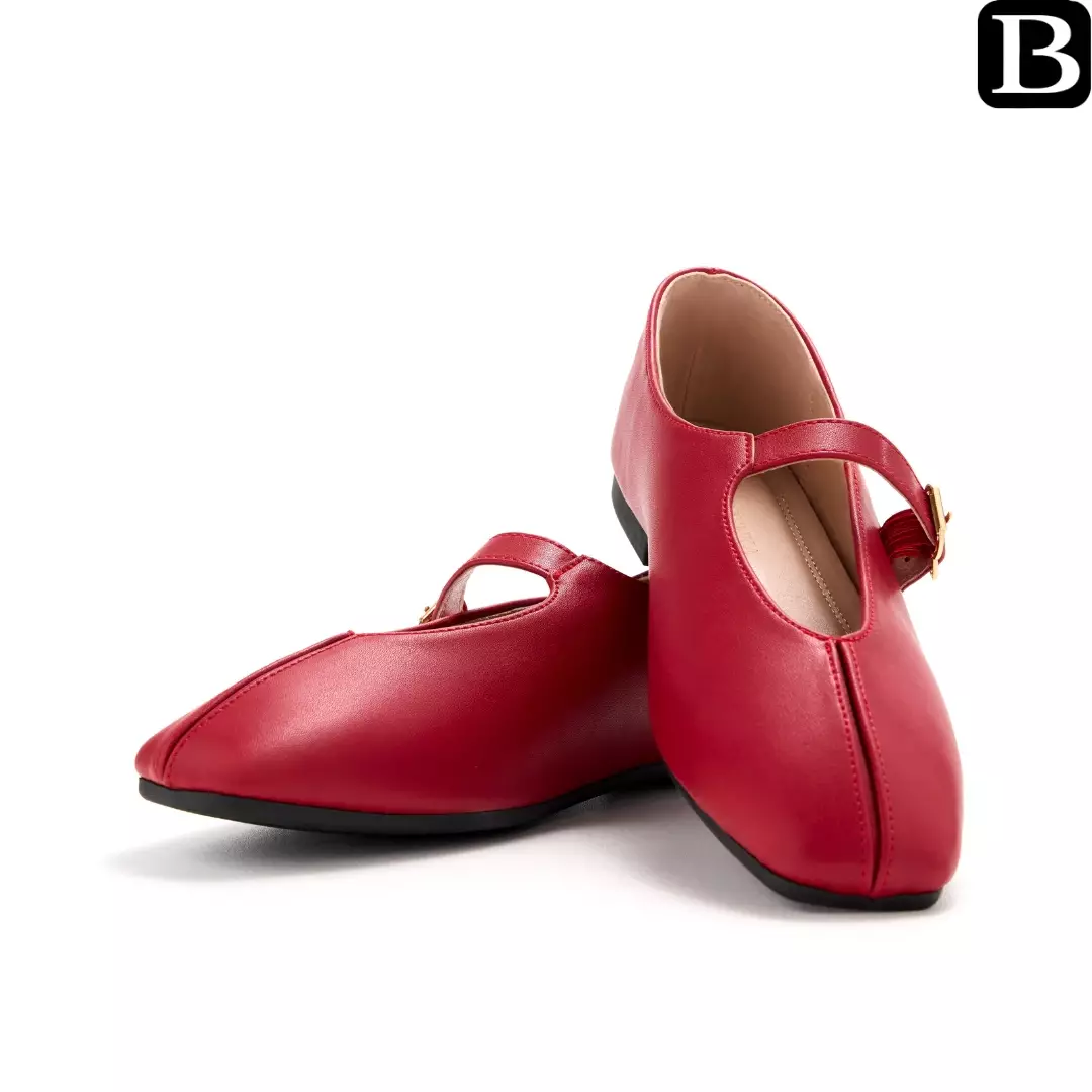 Jual Berrybenka Label Sofia Meiji Leather Mary Jane Red Original 2025 ...