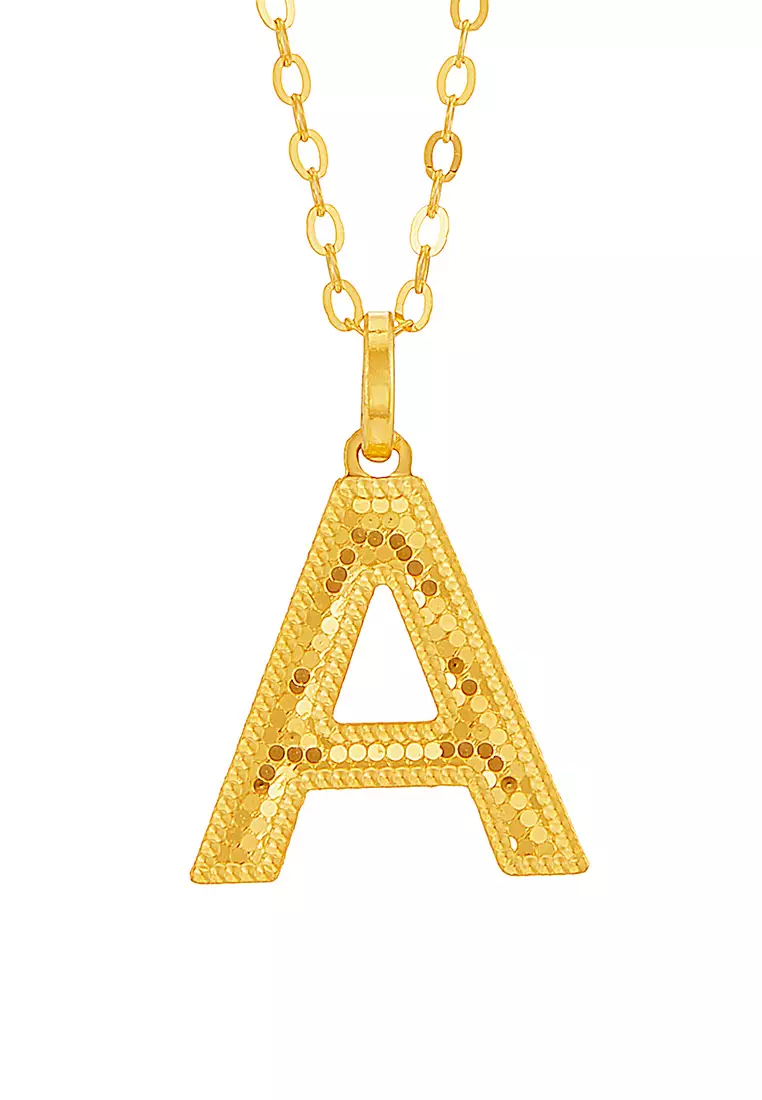 Buy HABIB HABIB 999/24K Yellow Gold Alphabet Pendant 9GP01781225(A ...