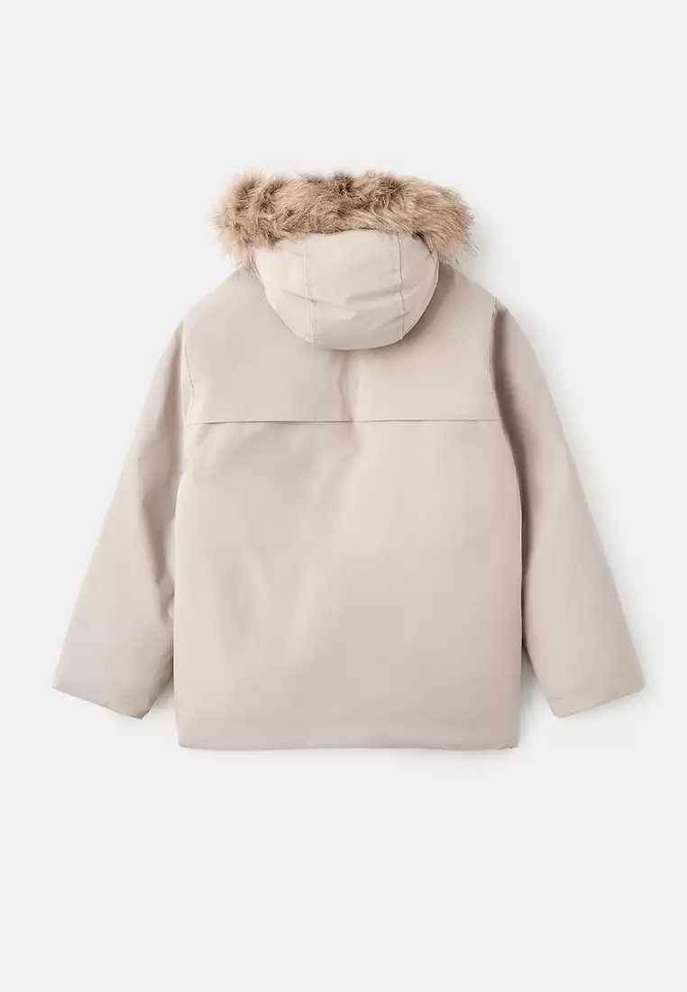 Buy MANGO KIDS Anorak With Shearling-Effect Hood 2026 Online | ZALORA