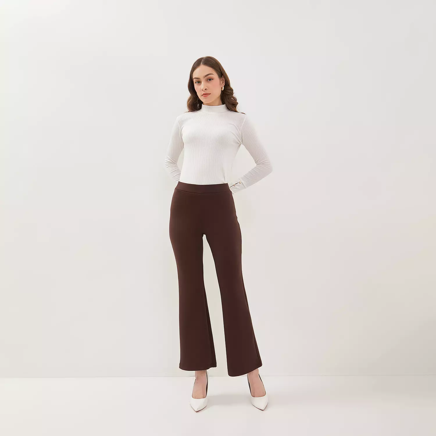 Jual Simplicity SIMPLICITY Super Stretch Flare Bell Bottom Pants ...