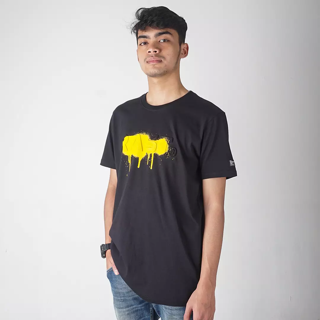 Jual RA Street KAOS PRIA TSHIRT LENGAN PENDEK Over spray Black RA ...