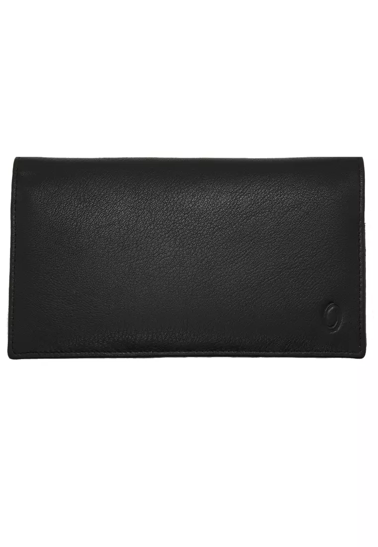 Buy Oxhide Long Genuine Leather Wallet for Men - Black Wallet - Men ...