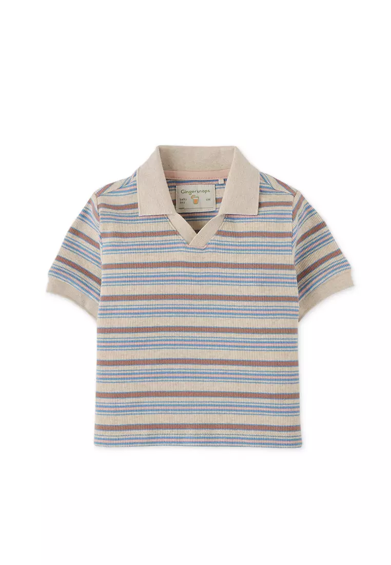 Buy Gingersnaps Baby Boys Retro Stripes Polo Shirt 2025 Online | ZALORA Philippines
