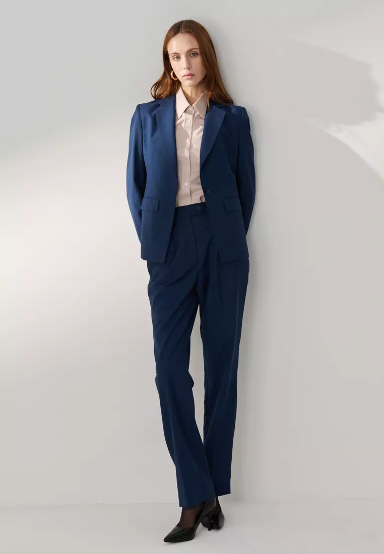 網上選購 SST&C SST&C 普魯士藍合身版西裝褲 2024 系列 | ZALORA香港