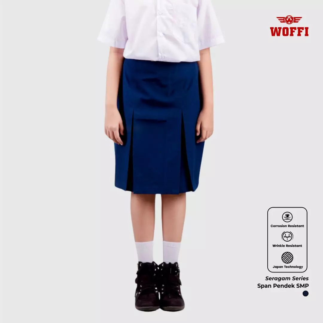 Jual Woffi Seragam SMP Rok Span Biru Original 2024 | ZALORA Indonesia