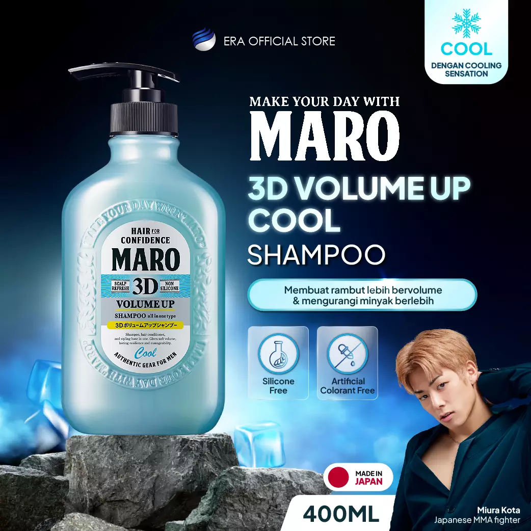Jual Maro MARO 3D Volume Up Shampoo COOL 400ml - Shampoo Pria Sensasi Cooling Untuk Rambut ...