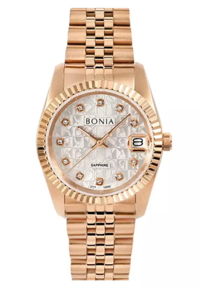 Jual Bonia Watches BONIA BNB10550-1516 ROSEGOLD WHITE SAPPHIRE MAN ...