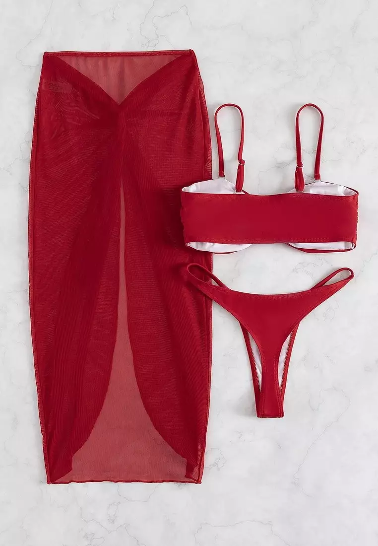 Buy LYCKA LYX2472 European Lady Bikini Swimwear Red Online | ZALORA ...